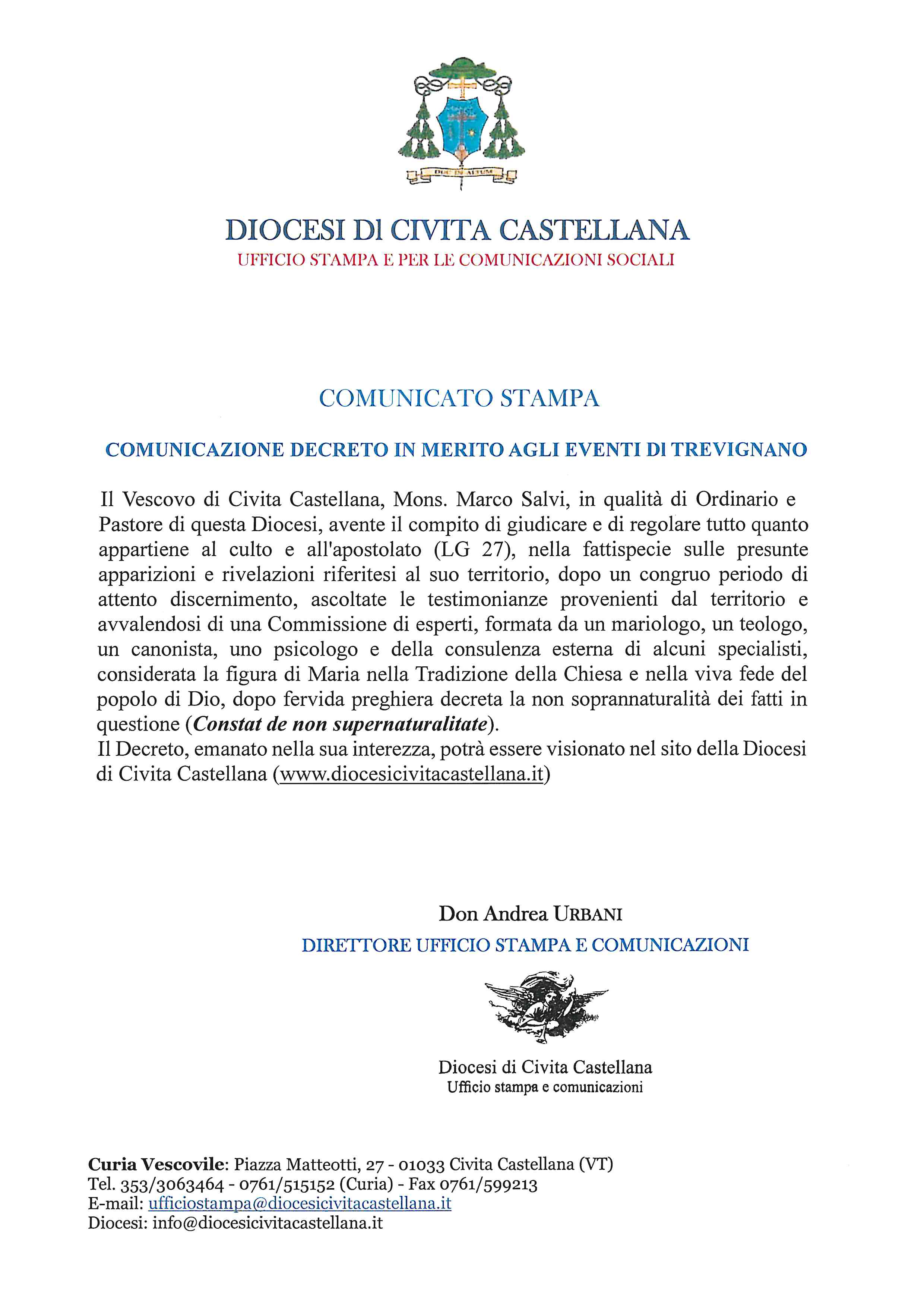 Comunicato Stampa Decreto